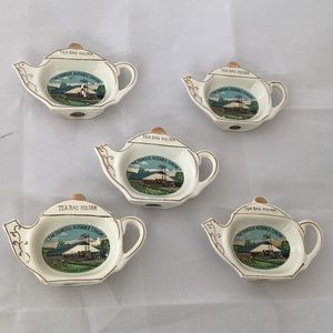 Source Unknown | Kitchen | Teapot Shaped Tea Bag Holder Set The Famous ...